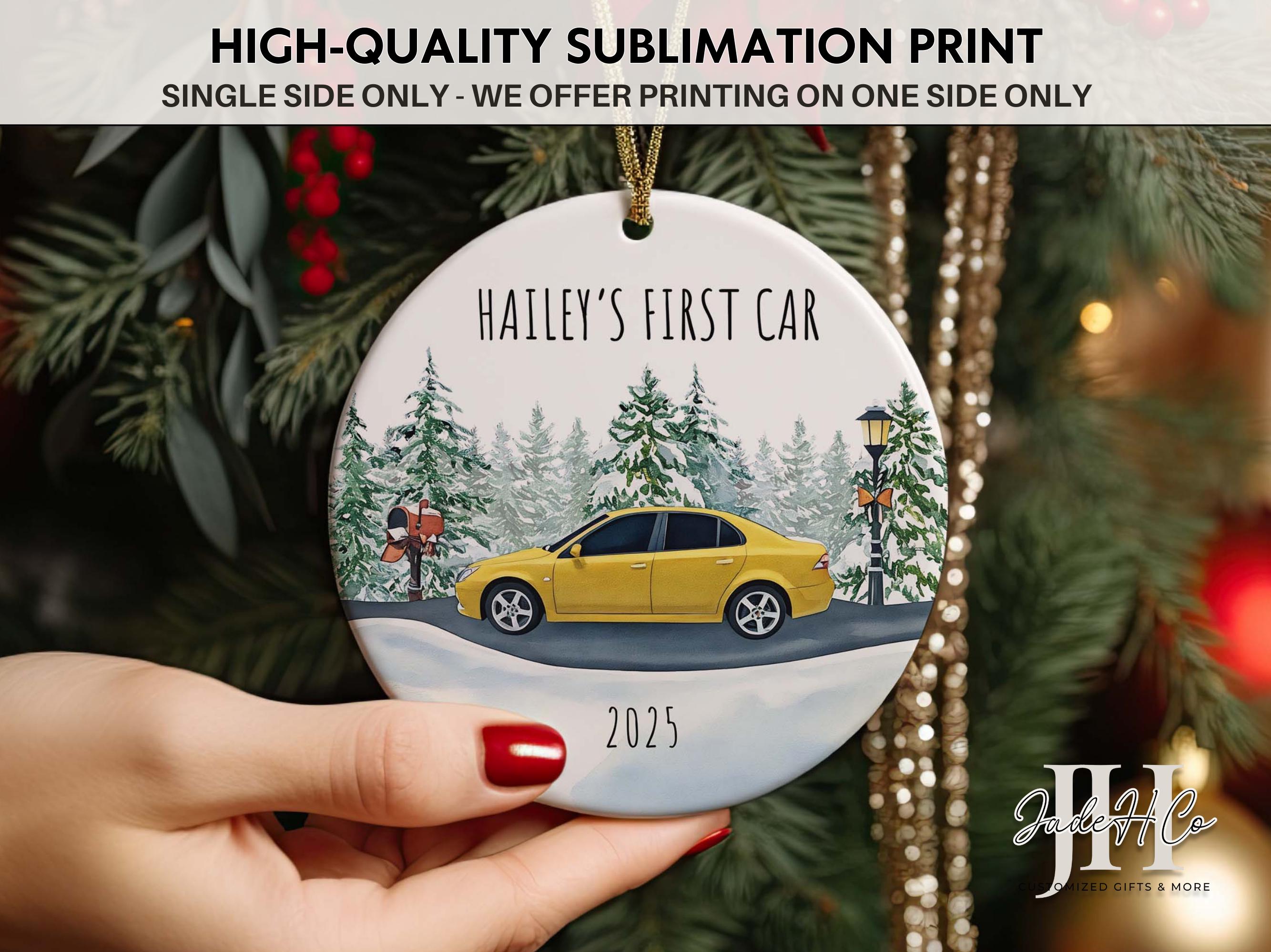 First Car Christmas Ornament, Custom Photo First Car Ornament First Car ...