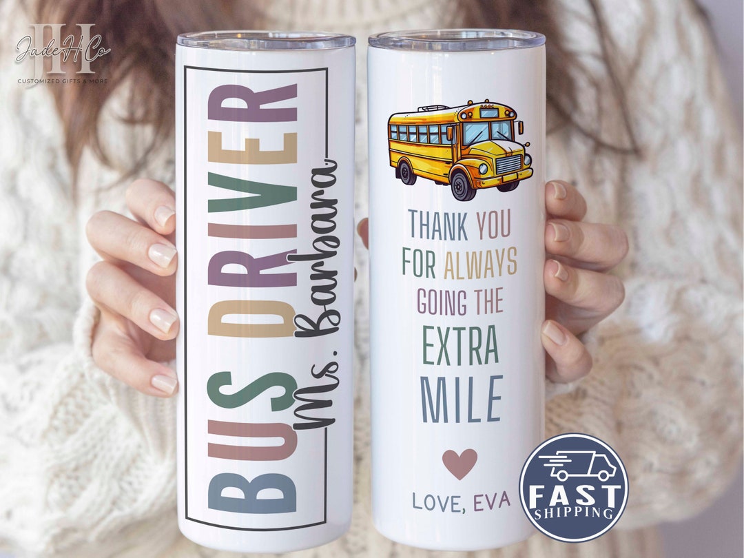 Bus Driver Tumbler, Bus Driver Thank You Gift, Bus Driver Gift, Bus ...