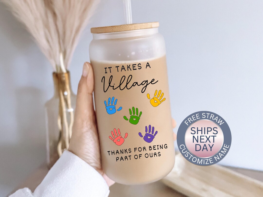 Daycare Teacher Glass Cup Personalized Teacher Appreciation Gifts for ...