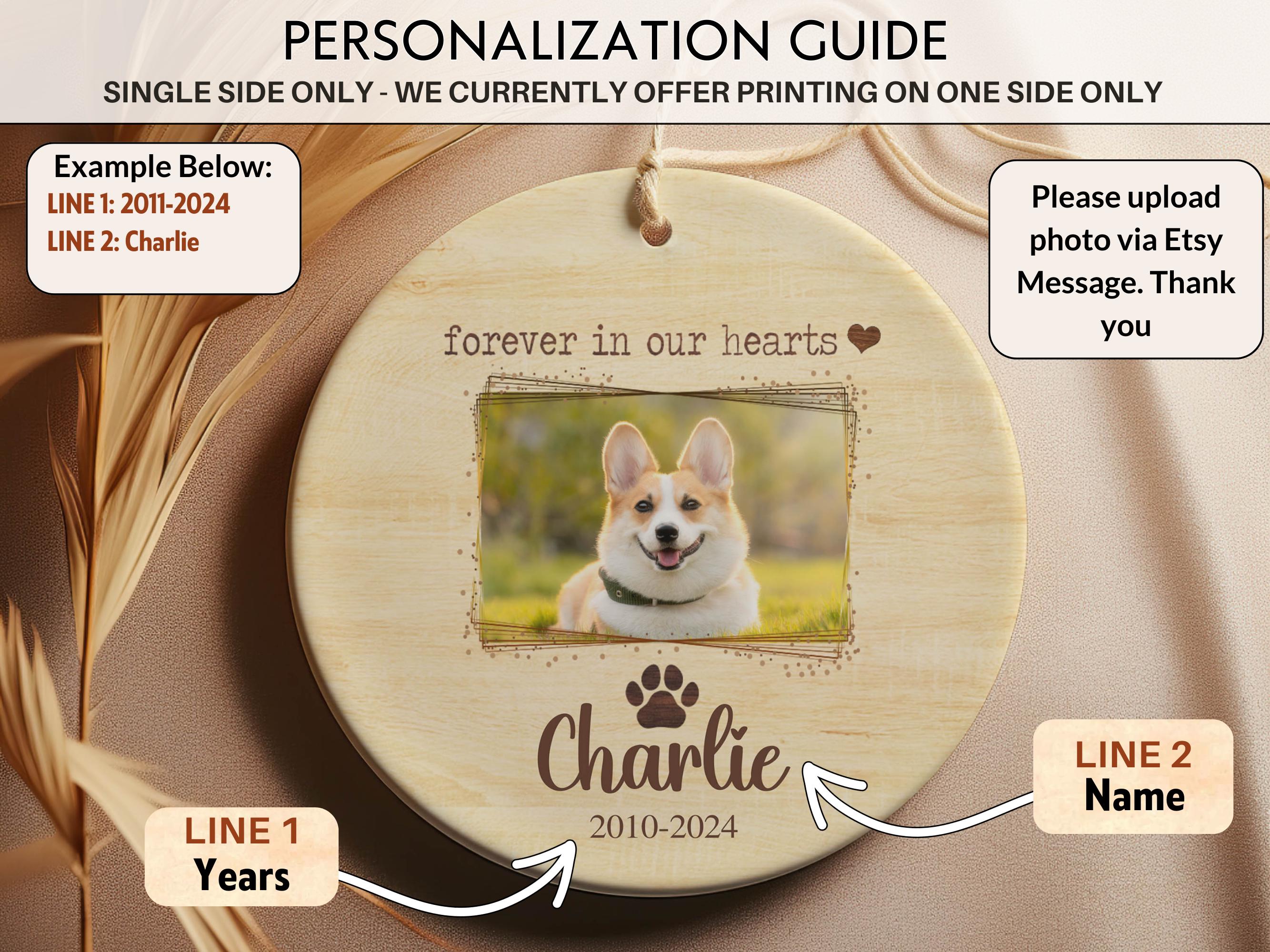 Dog Memory Photo Ornament Dog Memorial Ornament Memorial Gift Dogs, Pet ...