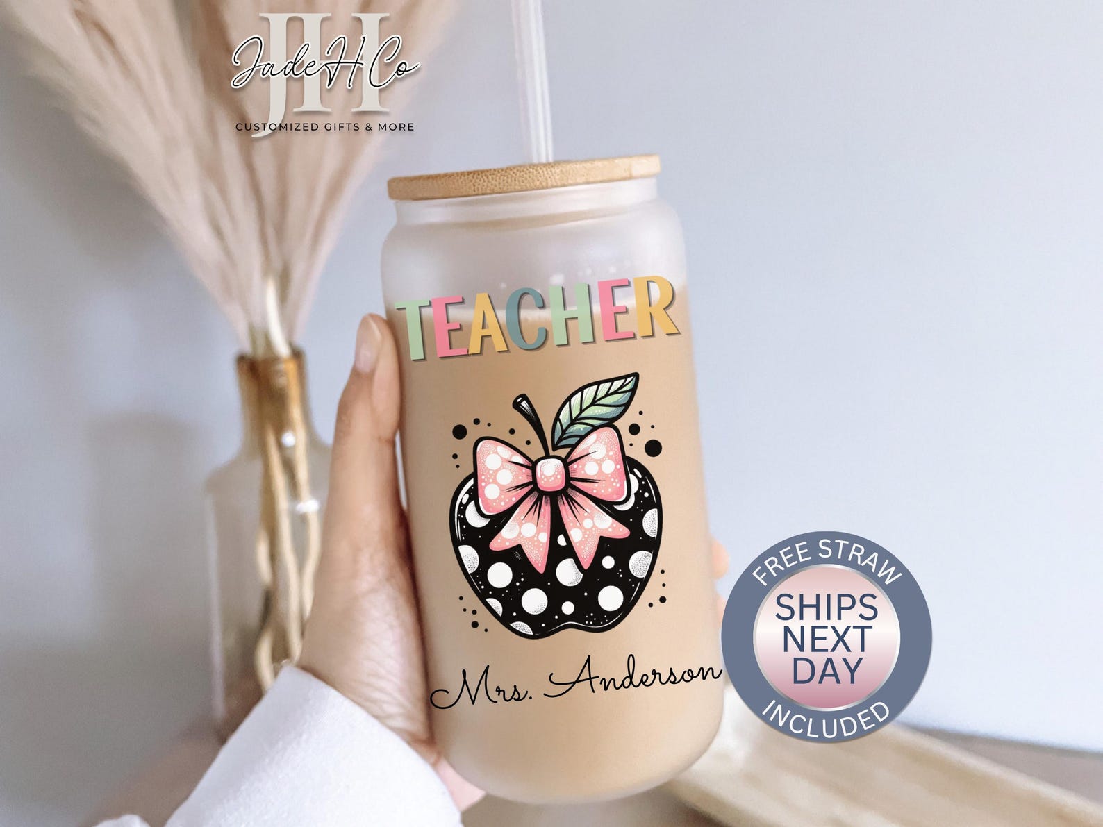 Custom Teacher Cup for Teacher Appreciation Gift Cup Teacher Glass Cup ...