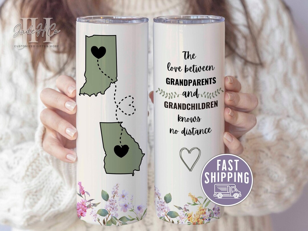 Long Distance Gift Tumbler, Grandparent Tumbler Gift From Grandkids ...
