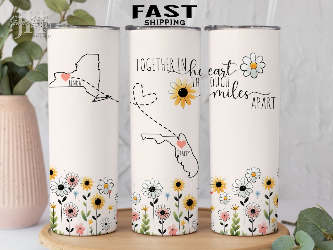 Custom Long Distance Friend Tumbler, Long Distance Moving Gift ...
