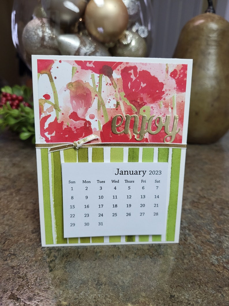 2023 Easel Card Calendar, 12 Month Tear Off. Handmade - Etsy