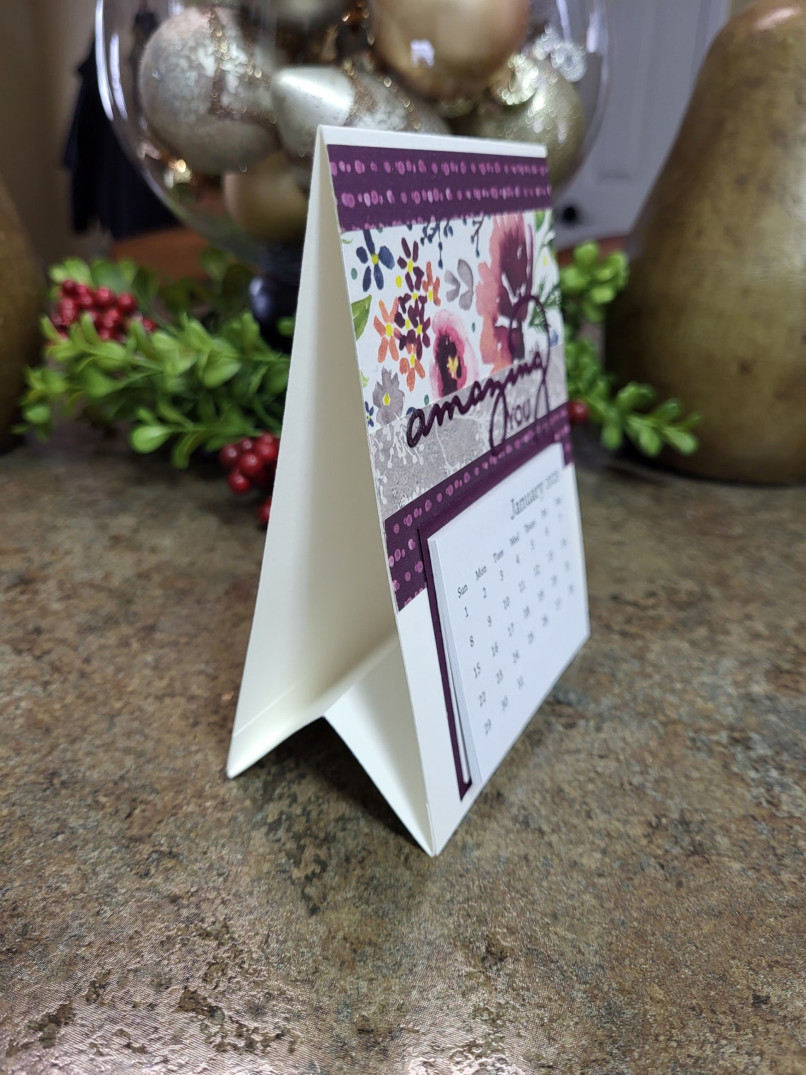 2023 Calendar Easel Card, 12 Month Tear Off. Amazing You. Handmade - Etsy