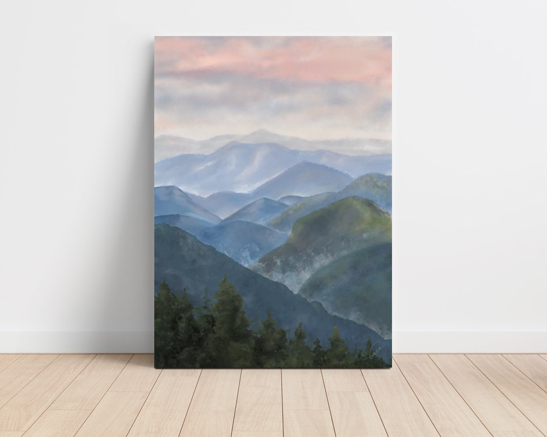 Mountain Art Blue Ridge Parkway Blue Ridge Mountains Art Appalachian ...