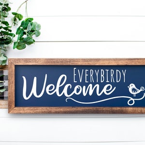 Everybirdy Welcome Welcome Sign Bird Lovers Gift Spring Decor ...