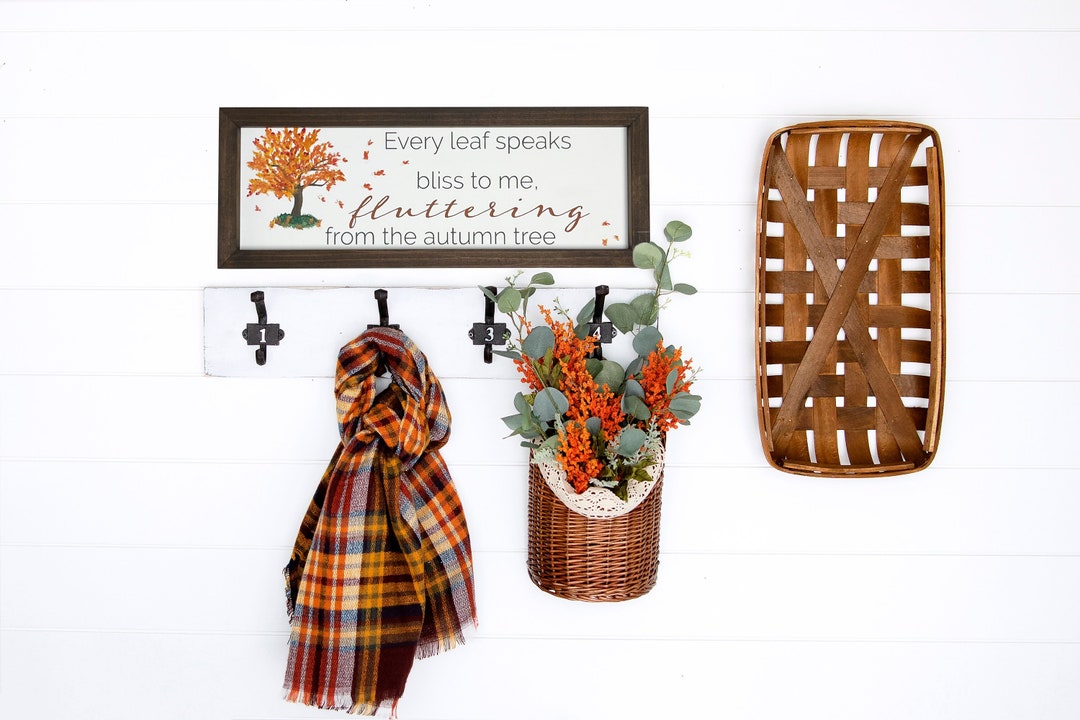 Autumn Tree | Wood Sign | Fall Wood Sign | Horizontal Wood Sign - Etsy
