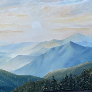 Blue Ridge Mountains Wall Art | Original Painting | Blue Ridge Parkway ...