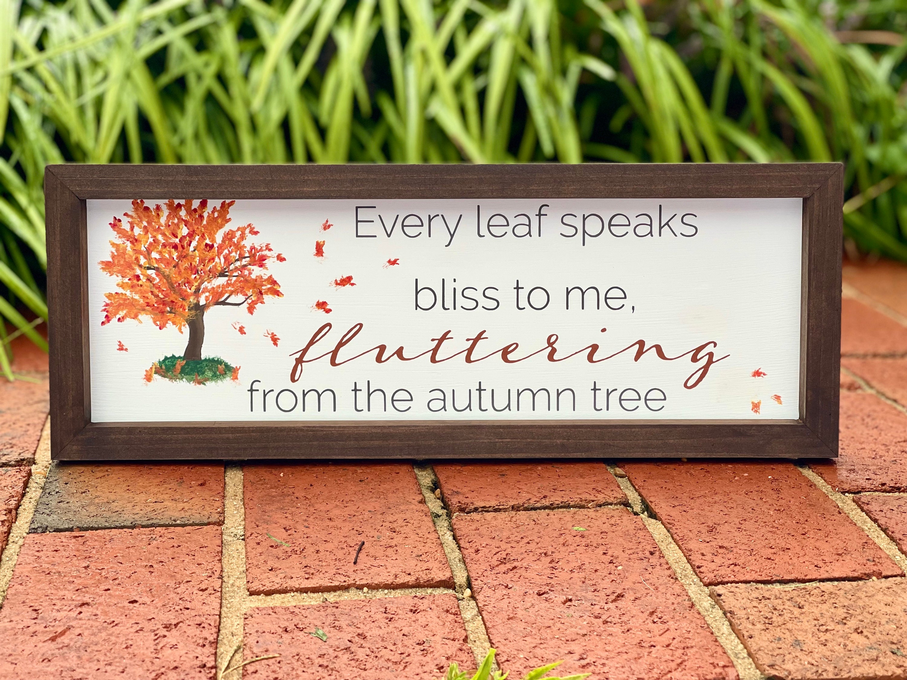 Autumn Tree | Wood Sign | Fall Wood Sign | Horizontal Wood Sign - Etsy