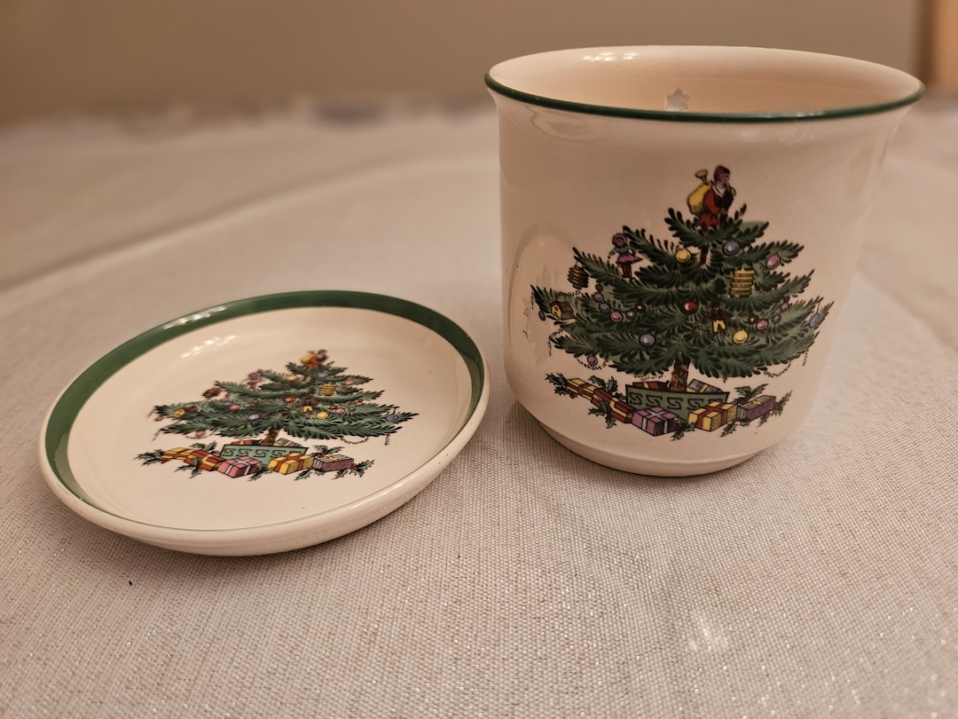 Vintage Spode Candle Holder and Dish - Etsy