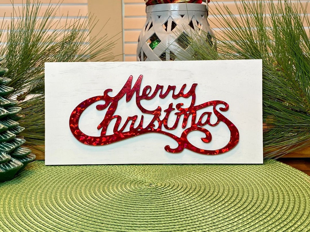 Merry Christmas Farmhouse Style Signs, Holiday Decoration, Wall Hanging ...