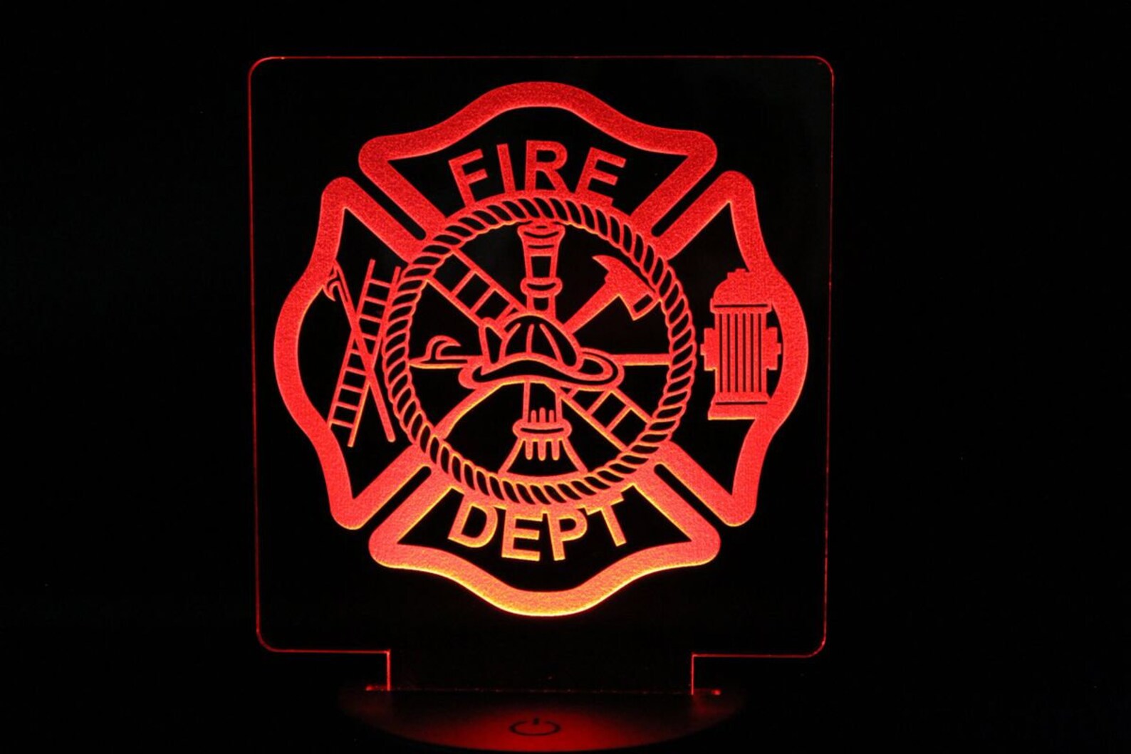 Acrylic Art, Fire Department Shield - Etsy