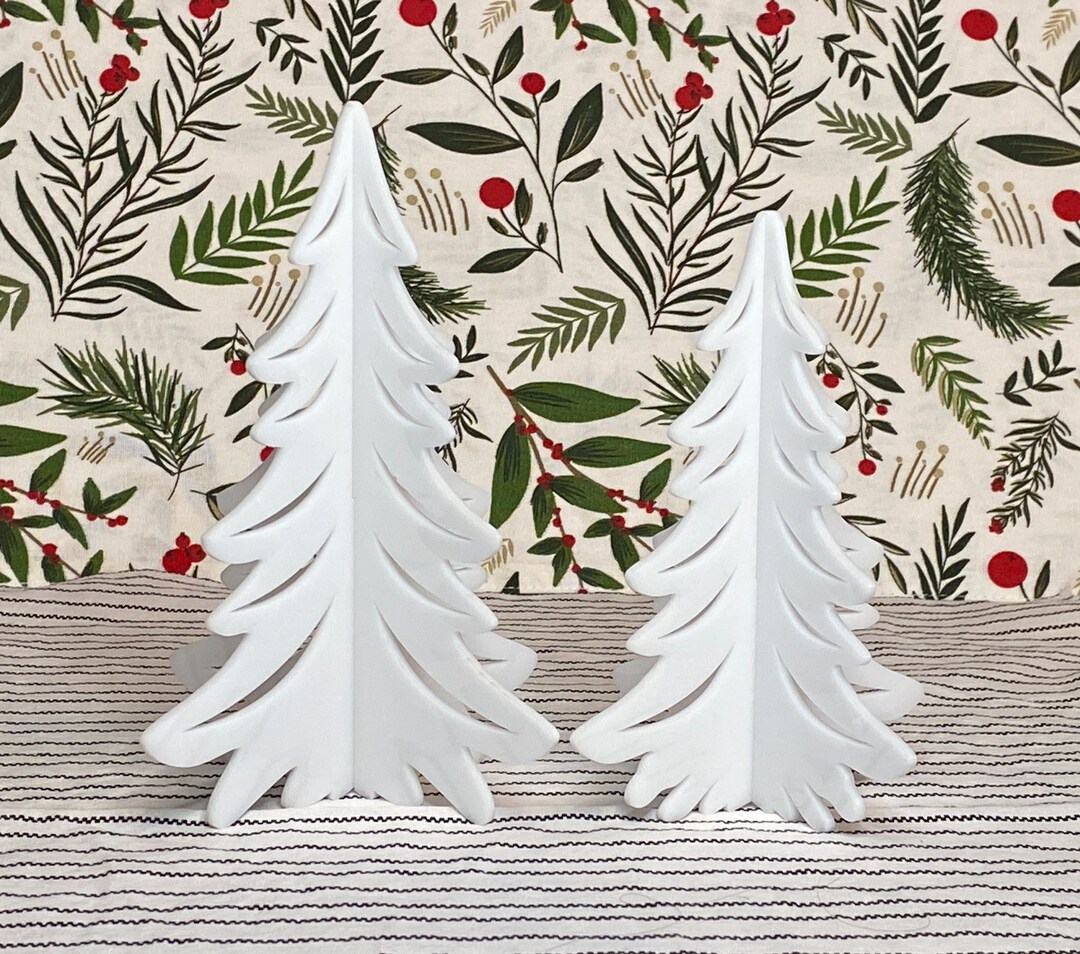 White Acrylic Accent Trees Set, Forest Scene, Pop up Christmas ...
