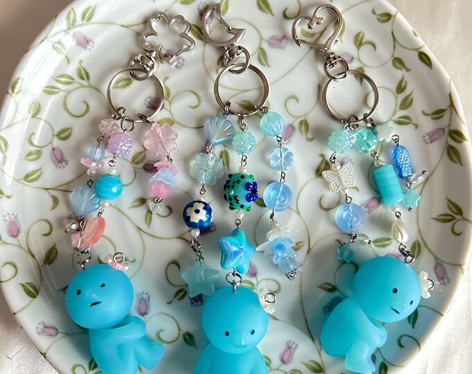 Smitski Kawaii Blue Glow-in-the-dark Little Guys Coquette Beaded ...