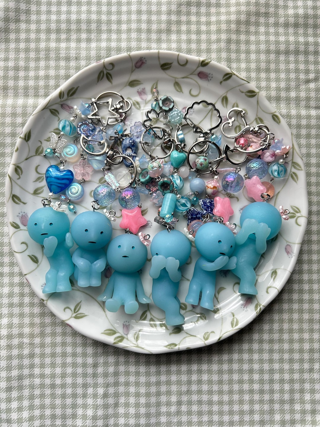 Smitski Kawaii Blue Glow-in-the-dark Little Guys Coquette Beaded ...