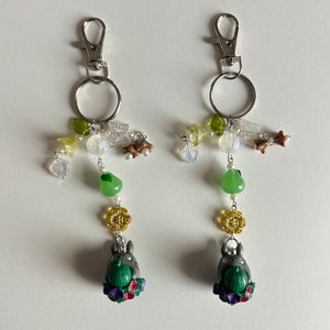 Totoro Cottagecore Ghibli Clutter Charm Keychains - Etsy