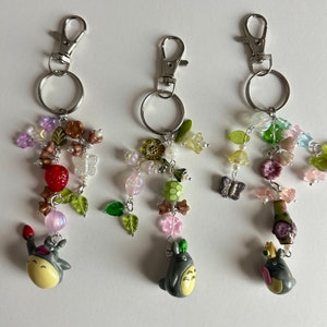 Totoro Cottagecore Ghibli Clutter Charm Keychains - Etsy