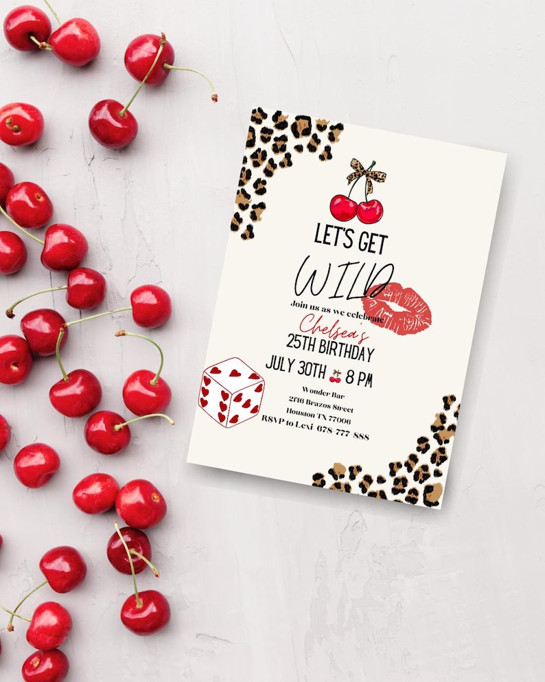 Let's Get Wild Birthday Invitation, Cheetah Invitation, Leopard ...