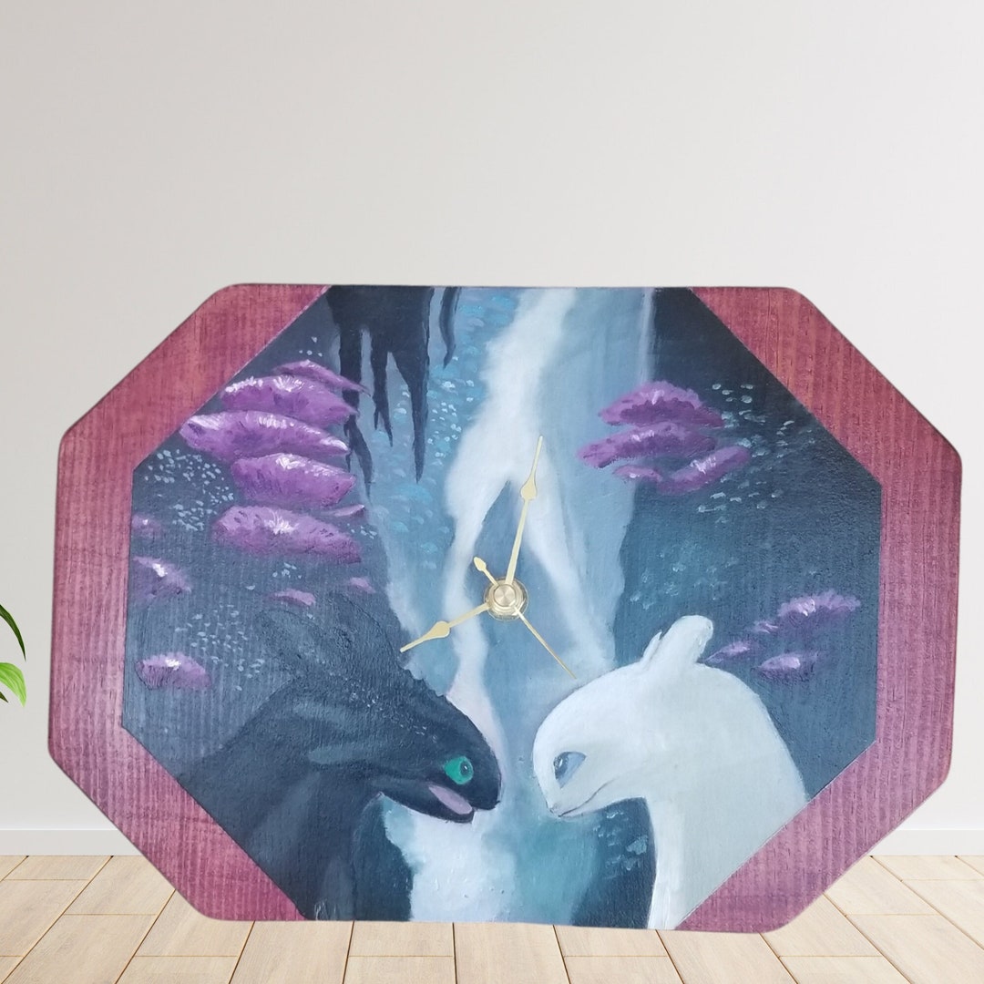 Children's Decretive Wall Clock, Dragon Clock for Kids, Fan Art Wall ...