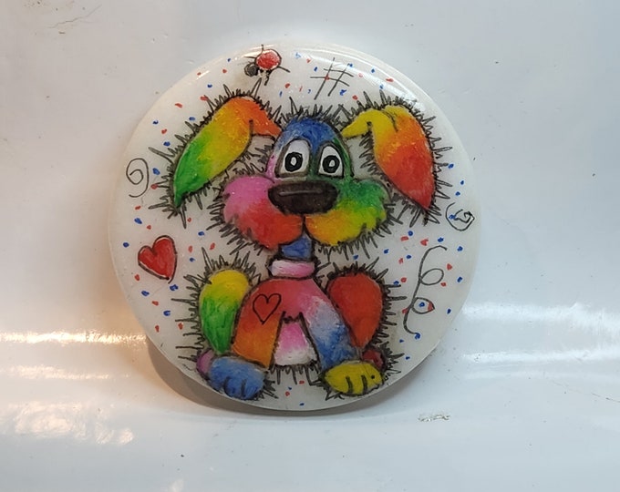 DOG Art, Handmade Painted Rock. Hand-painted Rock. Animal Dog ...