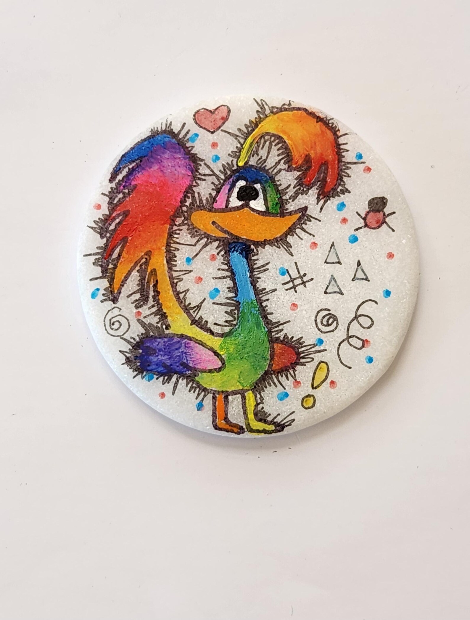 Road Runner Whimsical, Handmade Painted Rock. Animal Hand Painted. - Etsy