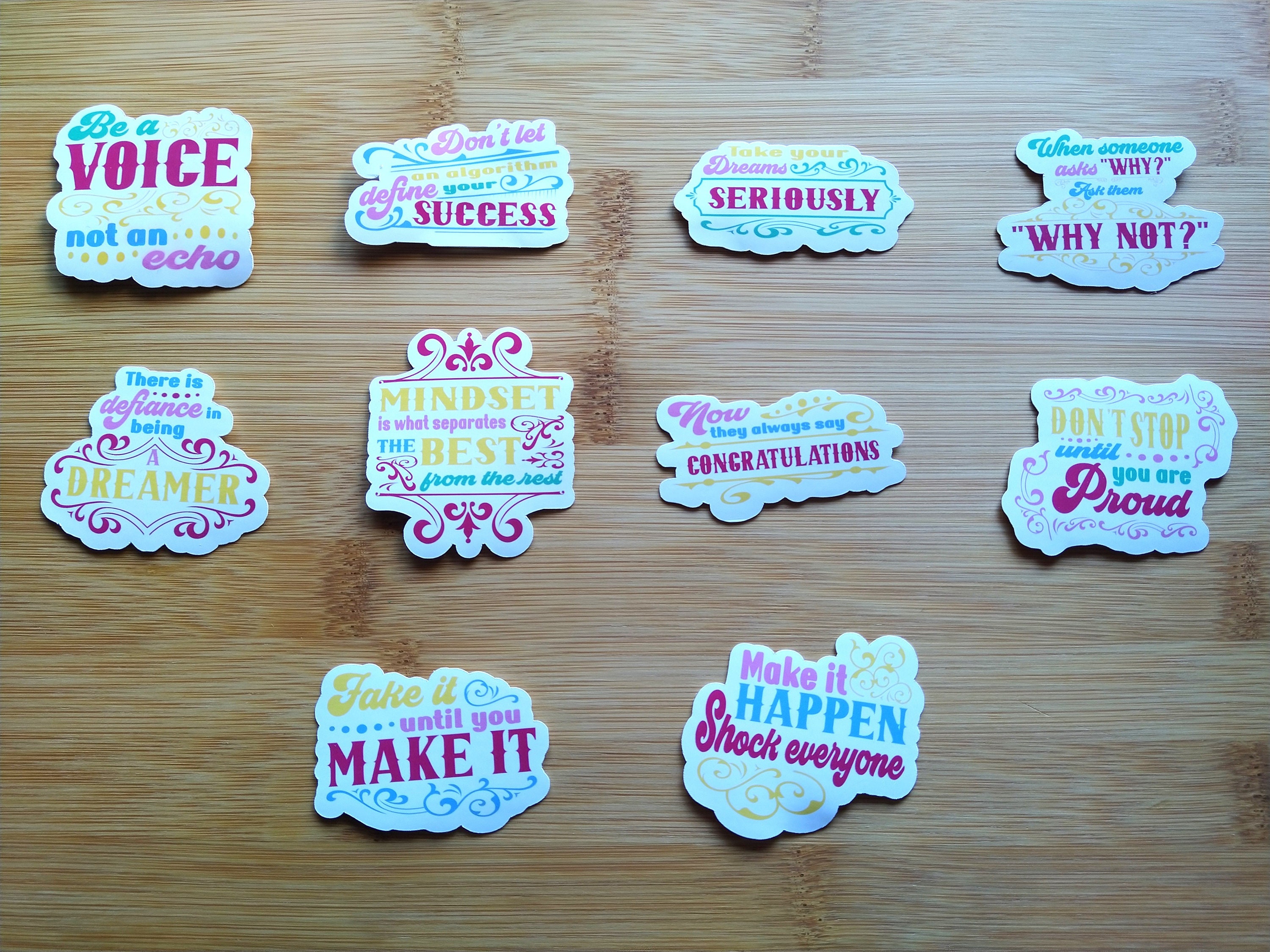 Positive Affirmation Stickers | Motivational Quote Stickers ...
