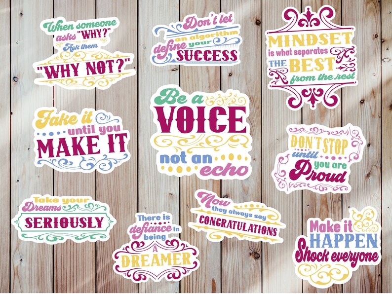 Positive Affirmation Stickers | Motivational Quote Stickers ...