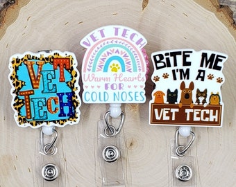 Vet Tech Badge Reel - Etsy