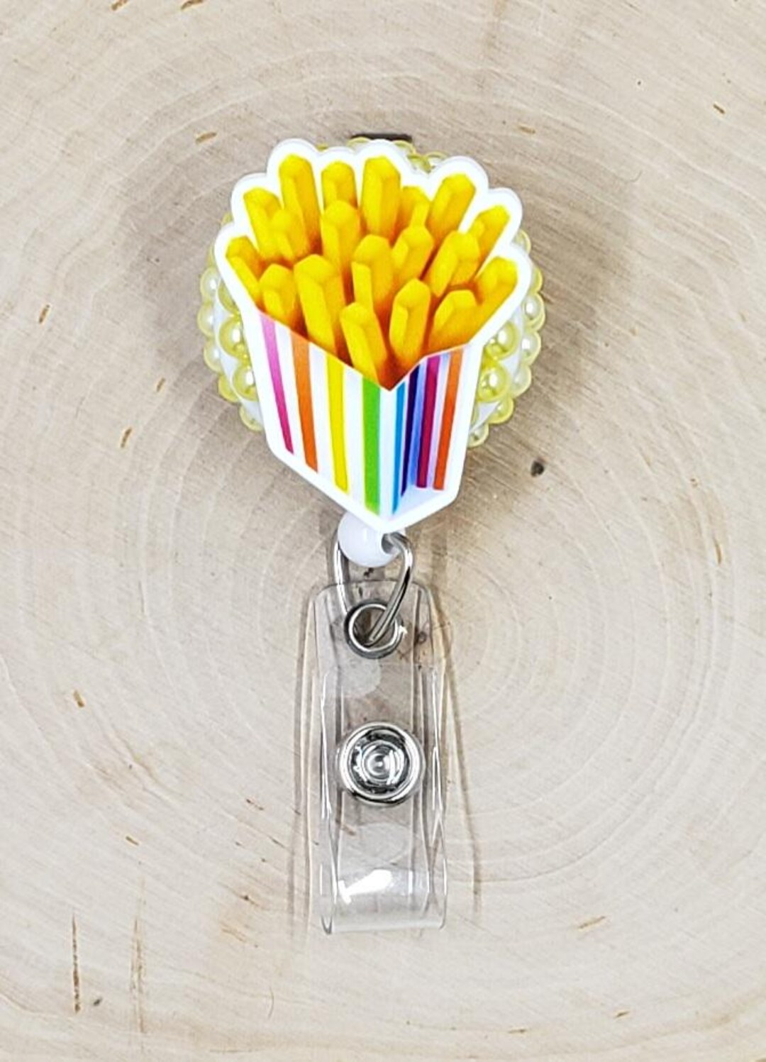 French Fries Badge Reel | Diner Waitress Badge Reel | Fast Food Service ...
