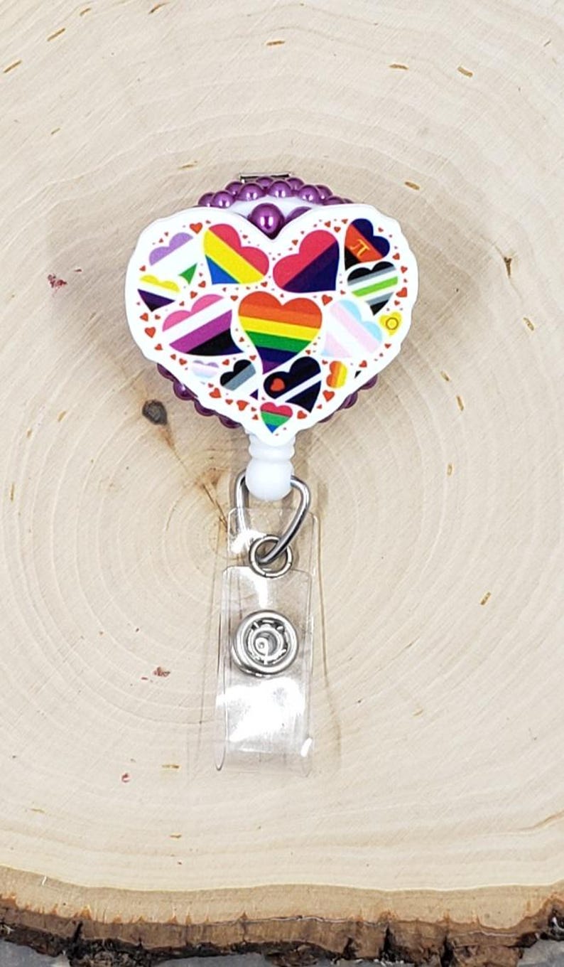 LGBTQ Badge Reel | Mental Health Badge Reel | Rainbow Badge Holder ...