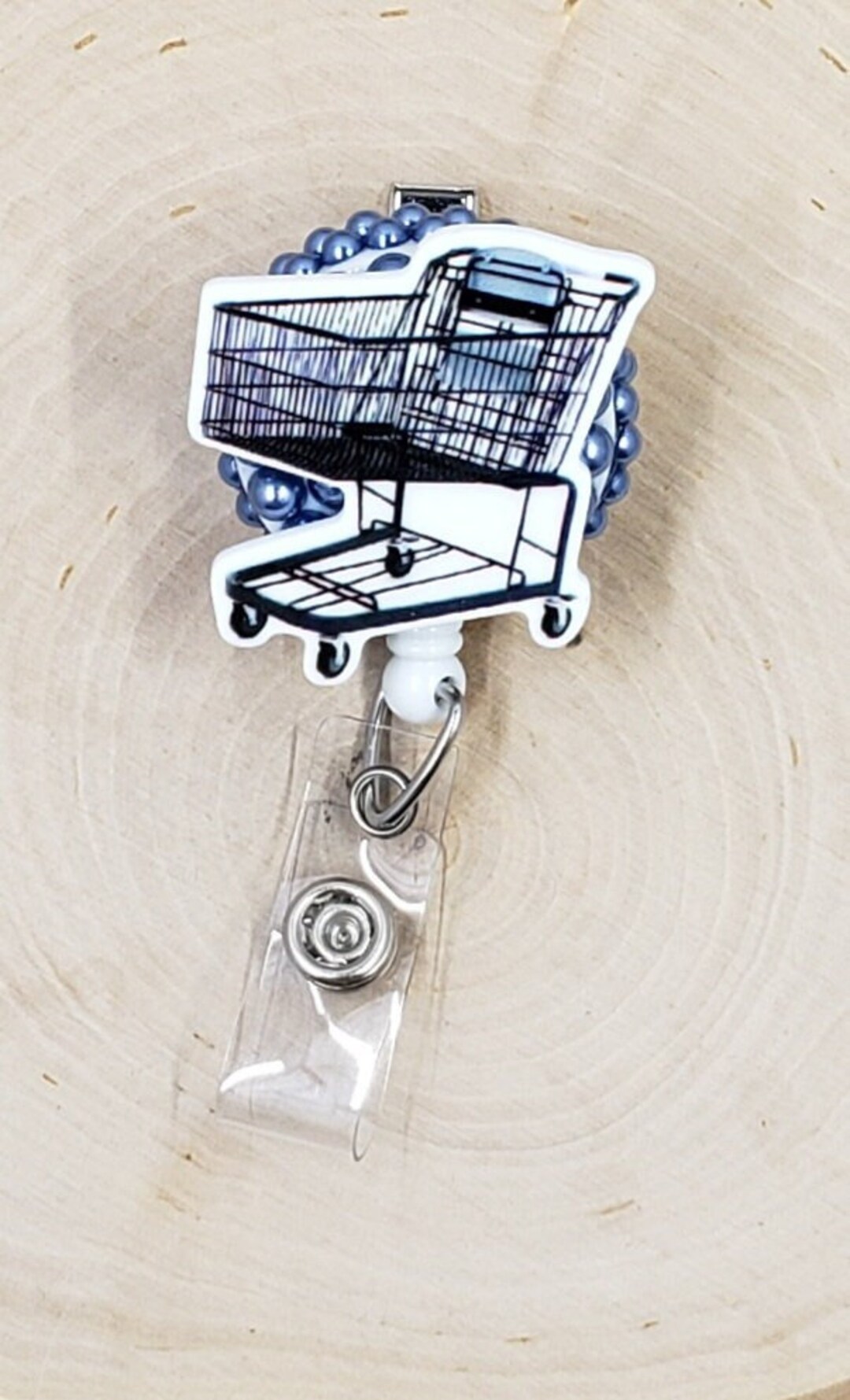 Grocery Cart Badge Reel | Store Clerk Badge Reel | Shopping Badge ...