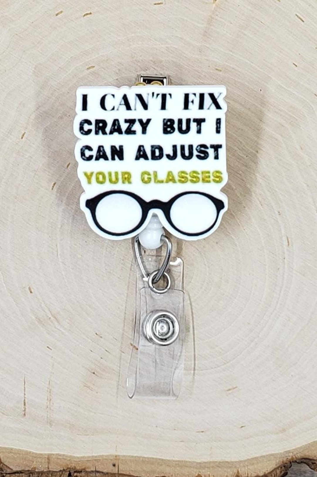Optician Badge Reel | Optical Shop Badge Reel | Glasses Badge Holder ...