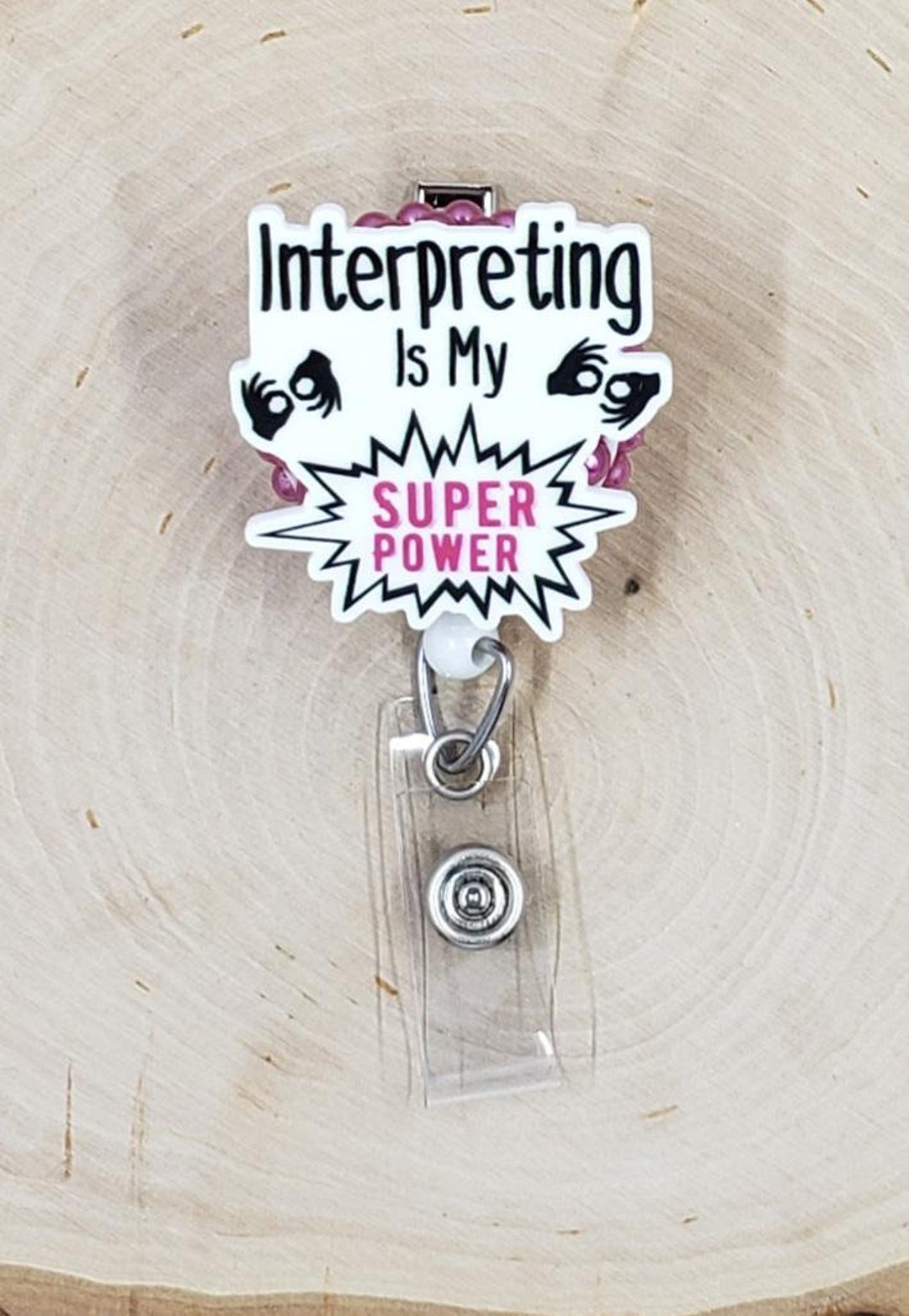 Interpreter Badge Reel | Sign Language Badge Reel | ASL Badge Holder ...