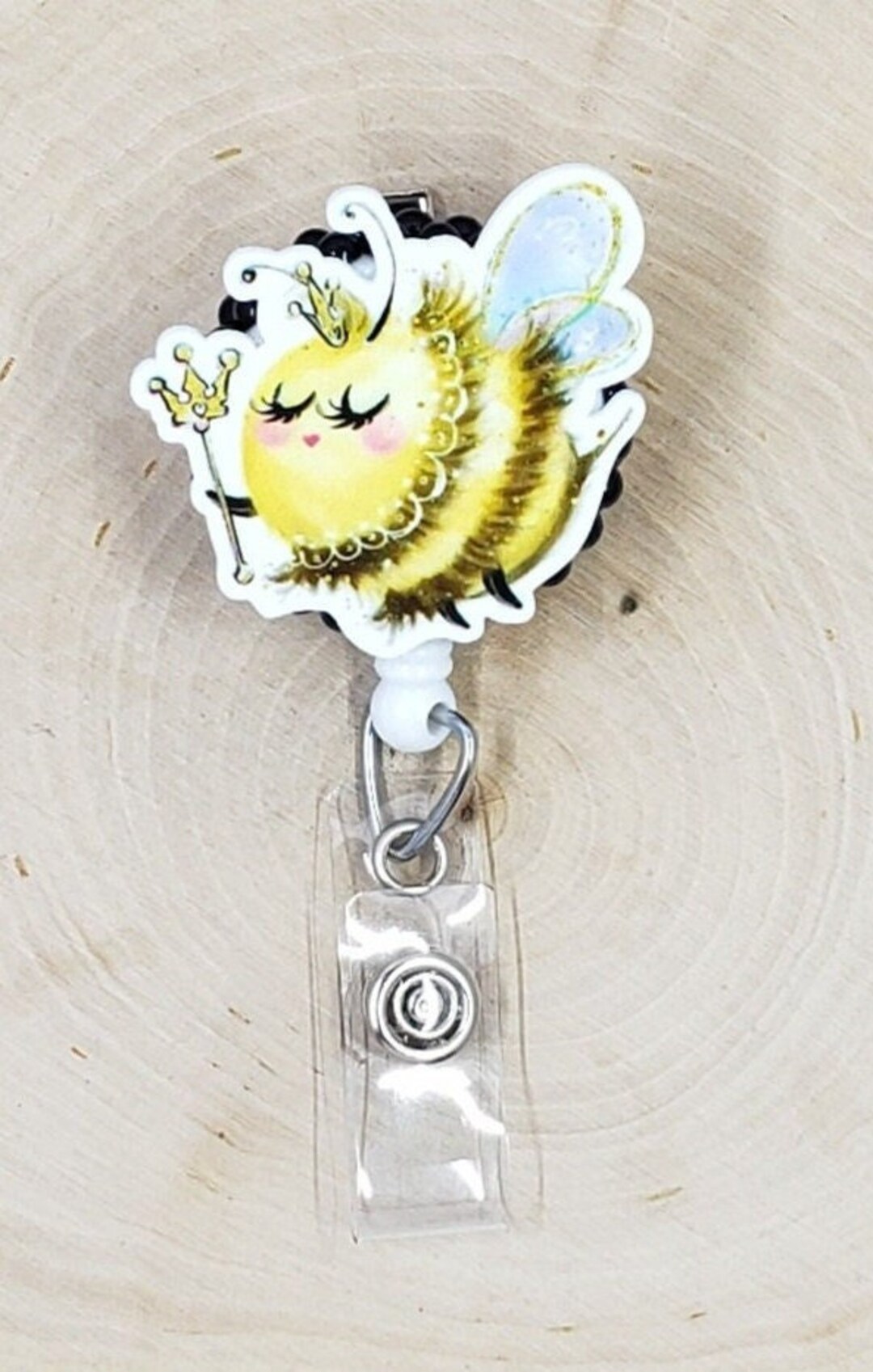 Queen Bee Badge Reel | Sunflower Badge Reel | Healthcare Badge Holder ...