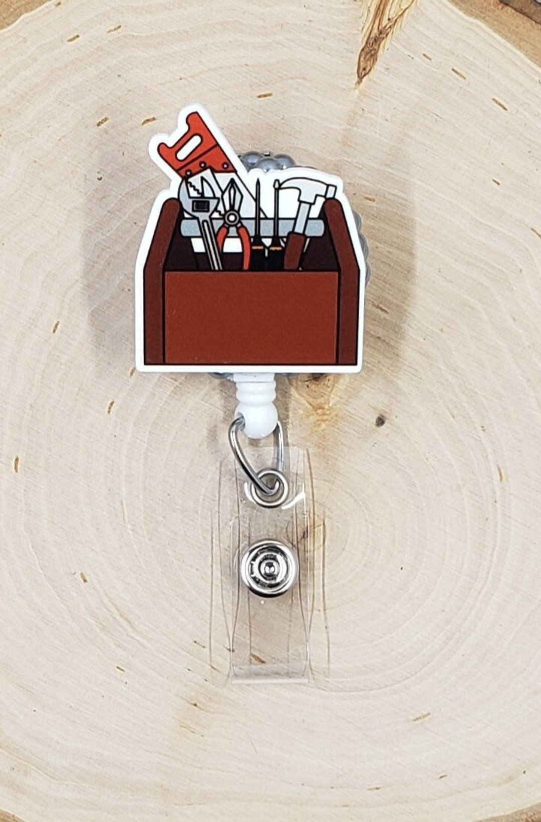 Toolbox Badge Reel | Construction Badge Reel | Maintenance Home Repair ...
