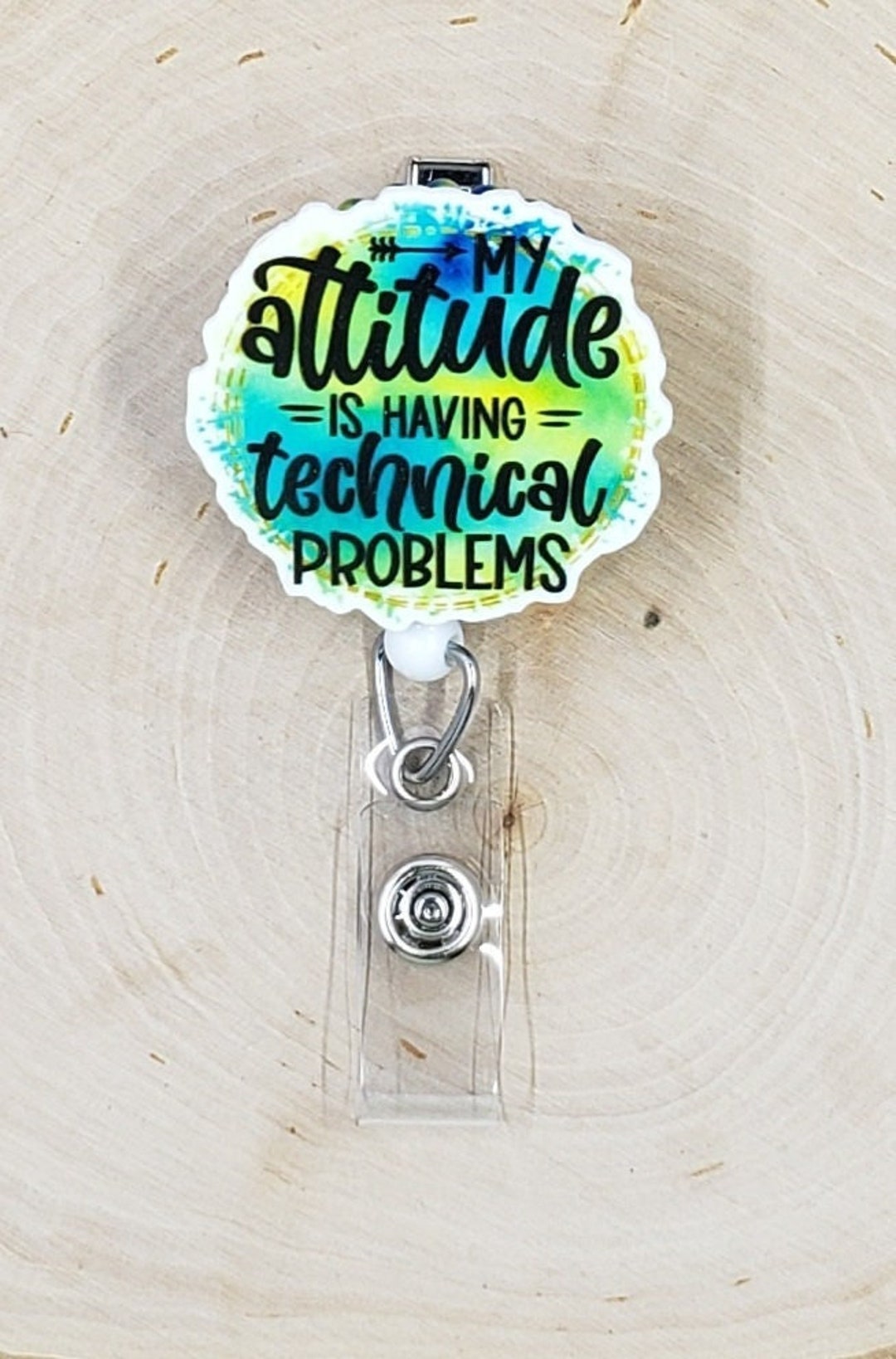 Attitude Problems Badge Reel | Humor Badge Reel | Sarcasm Badge Holder ...