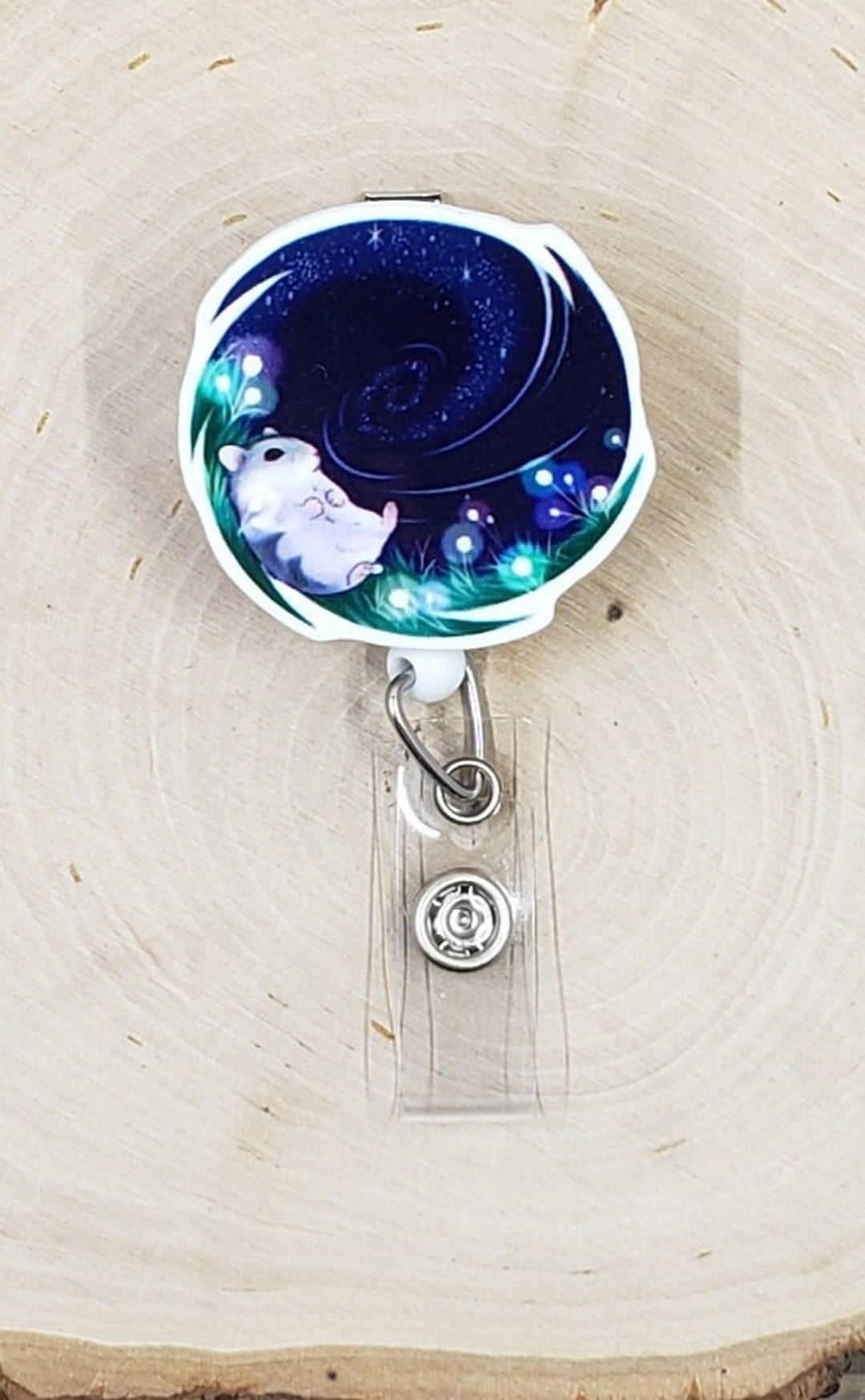 Hamster Badge Reel | Woodland Animal Badge Reel | Animal ID Holder ...
