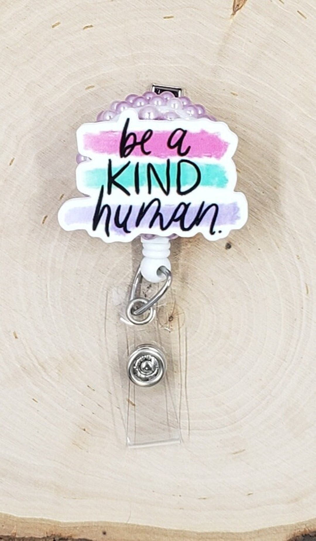 Be a Kind Human Badge Reel | Mental Health Badge Reel | Badge Holder ...