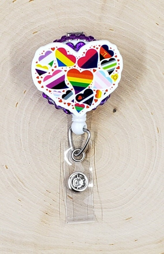 LGBTQ Badge Reel Mental Health Badge Reel Rainbow Badge - Etsy
