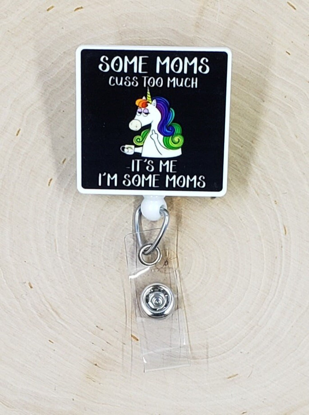 Cuss Too Much Badge Reel | Humor Badge Reel | Sarcasm Badge Holder ...