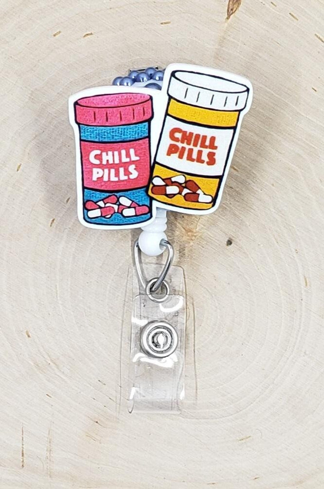 Pharmacist Badge Reel | Chill Pills Badge Reel | Pharmacy Technician ...