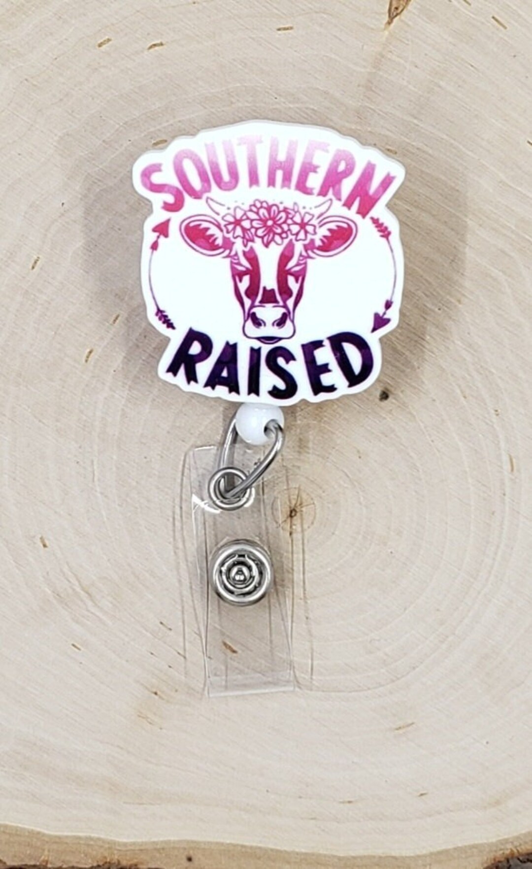 Southern Raised Badge Reel | Cow Badge Reel | Heifer Badge Holder ...