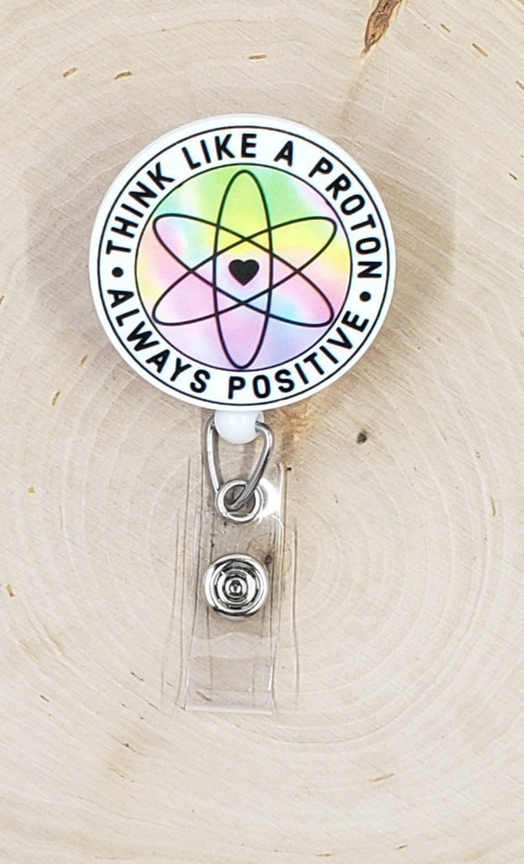 Be Positive Badge Reel | Mental Health Badge Reel | Badge Holder ...