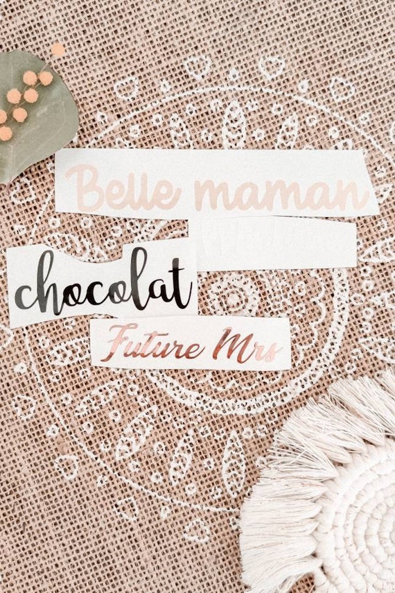 Sticker personnalisable customisation d objet cadeau - Etsy France