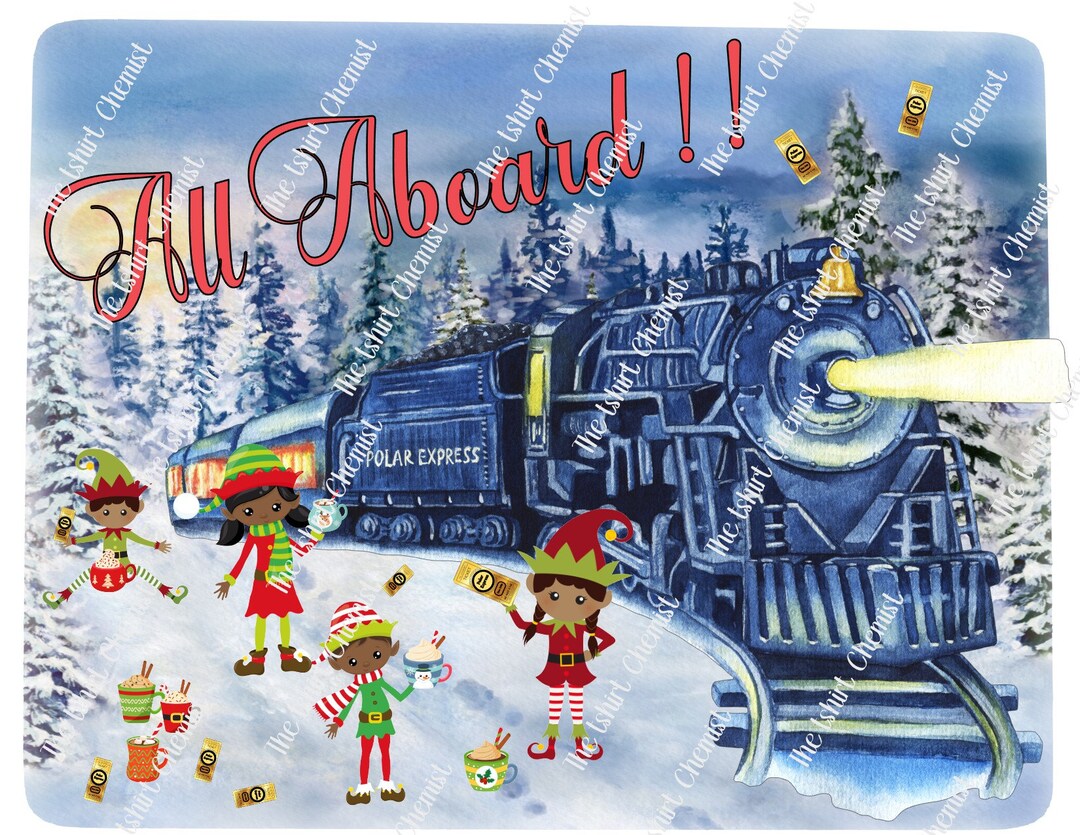 All Aboard Polar Express Ethnic Elves Digital Design Instant Download ...