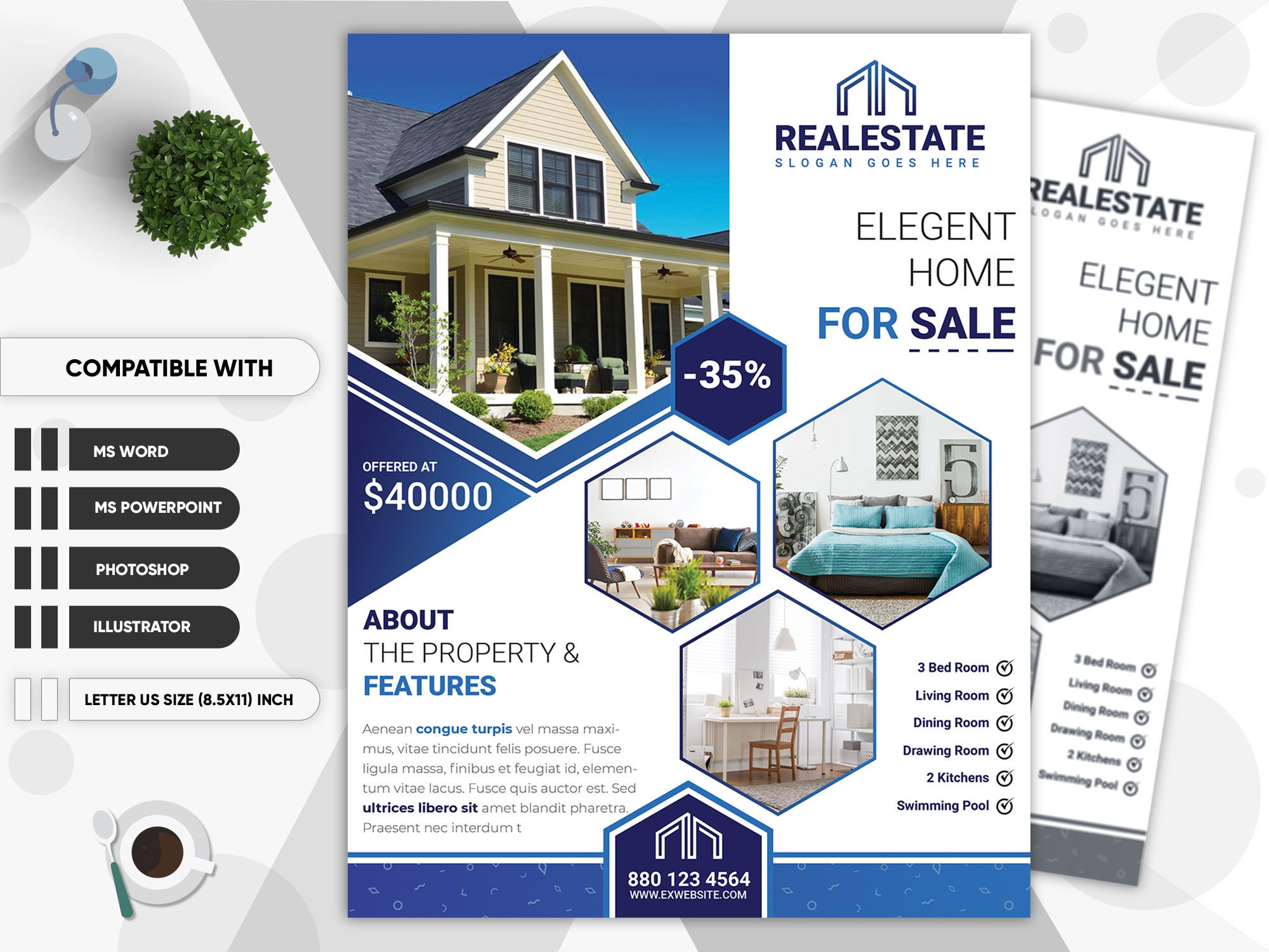 Real Estate Flyer Templates Home for Sale Flyer, Land for Sale Flyer ...