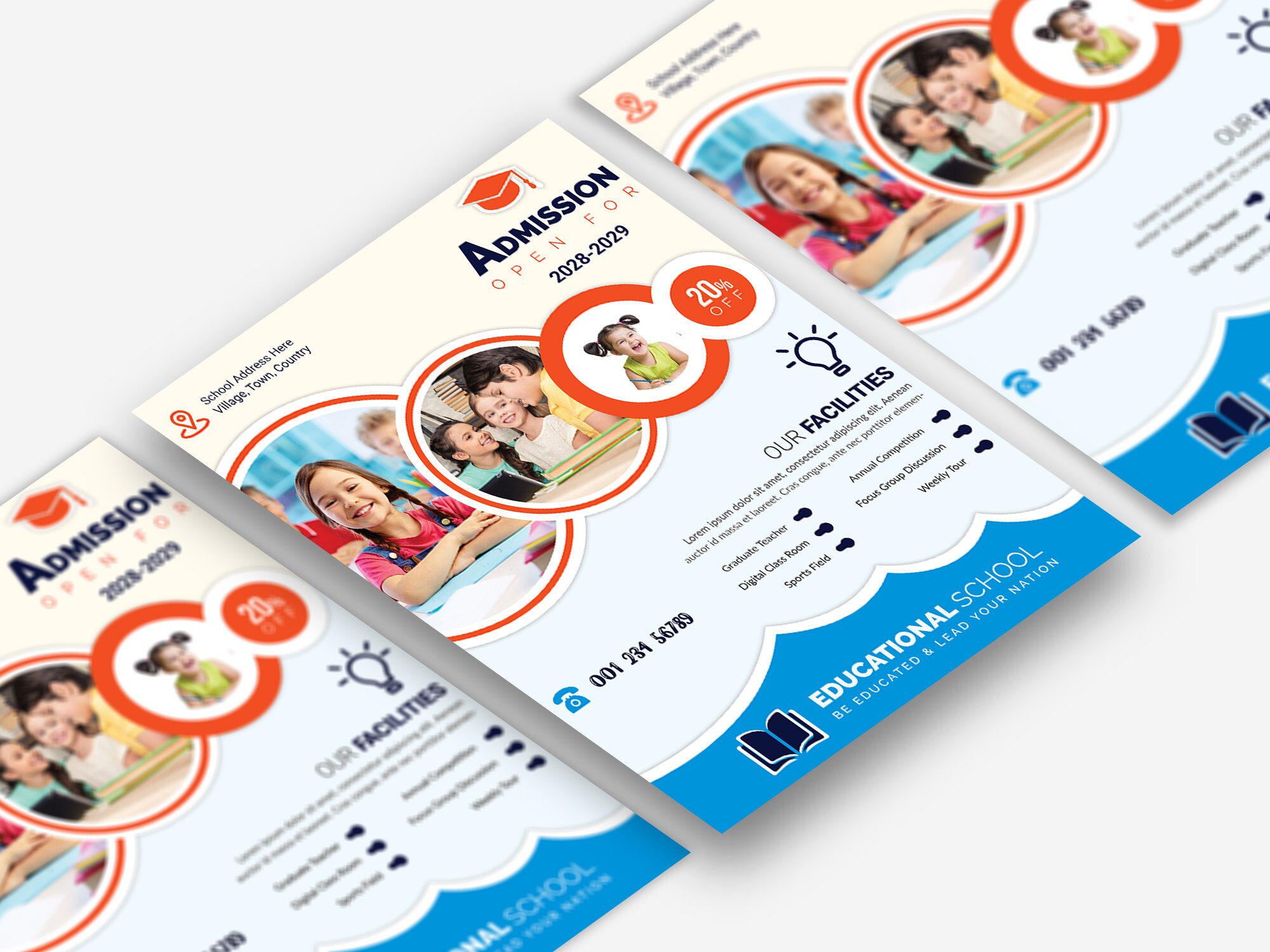 School Flyer, Back to School and Education Flyer Template. Compatible ...