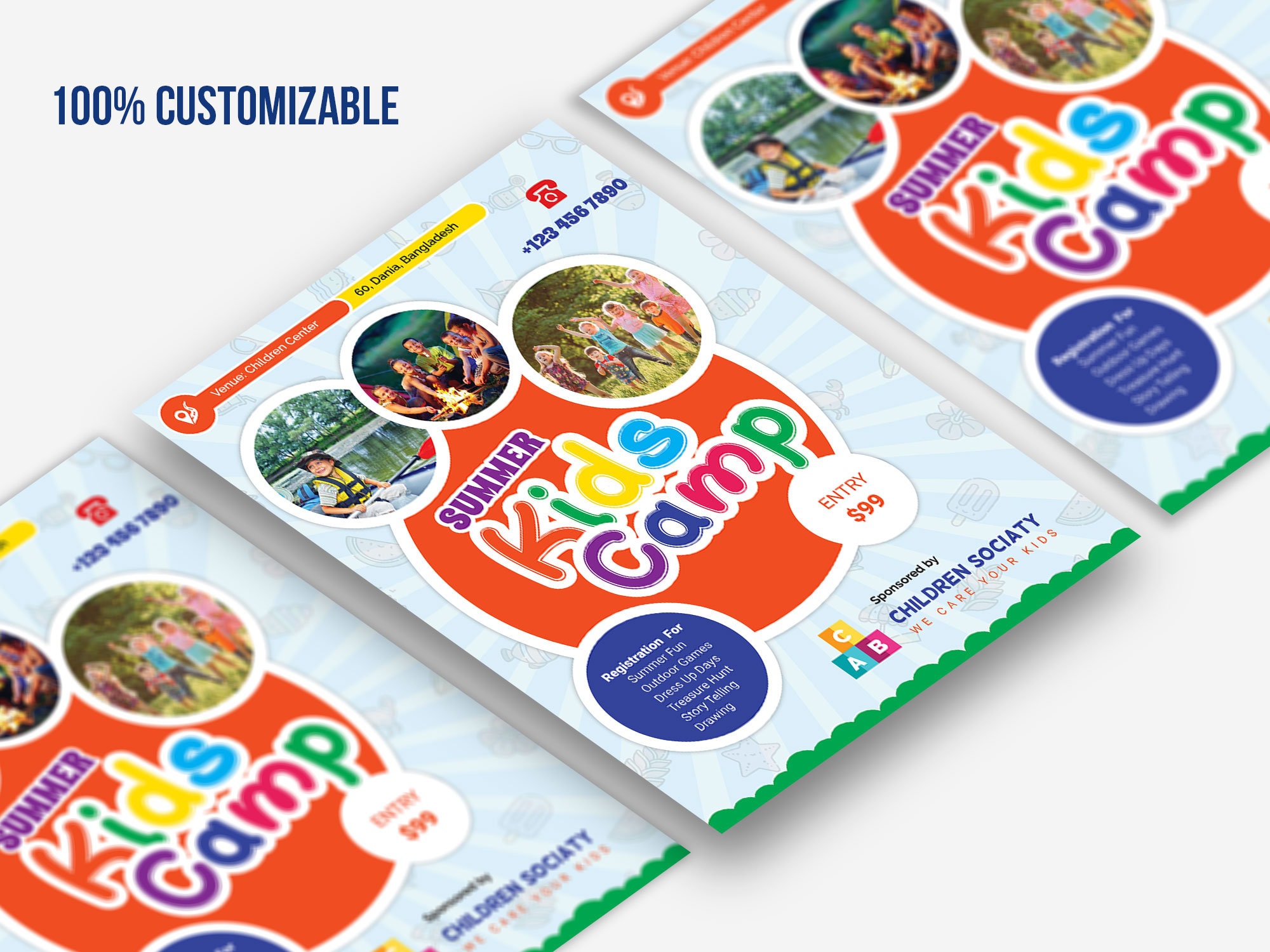 Summer Kids Camp Flyer Template | 8.5x11 (PSD Ai DOCX PPTX) - Etsy