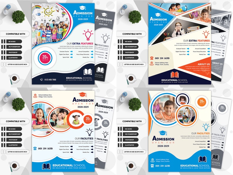 20 School Flyer Bundle | Education Flyer, School Flyer, School Flyer ...